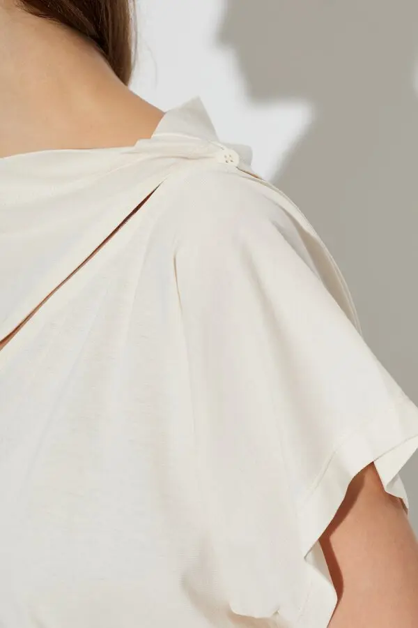 Issey Miyake Asymmetrical Top With A Shoulder Slit