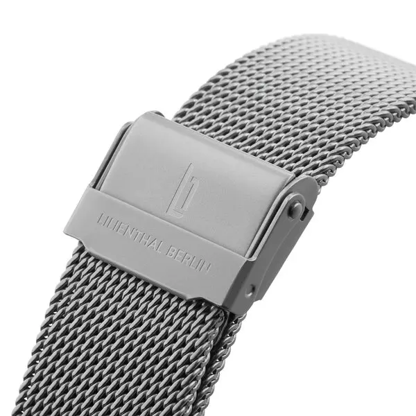 Lilienthal Berlin Mesh Matte Watch Strap - Silver