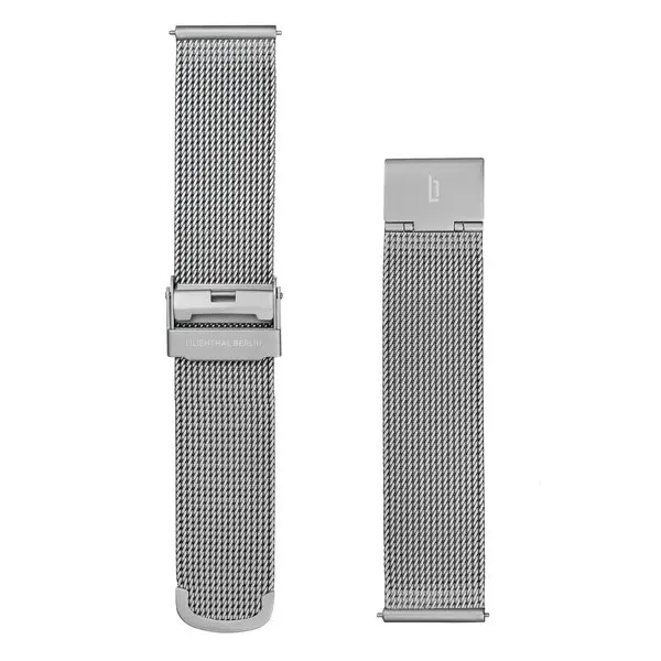 Lilienthal Berlin Mesh Matte Watch Strap - Silver