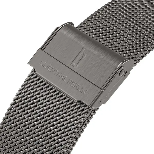 Lilienthal Berlin Mesh Anthracite Brushed Watch Strap