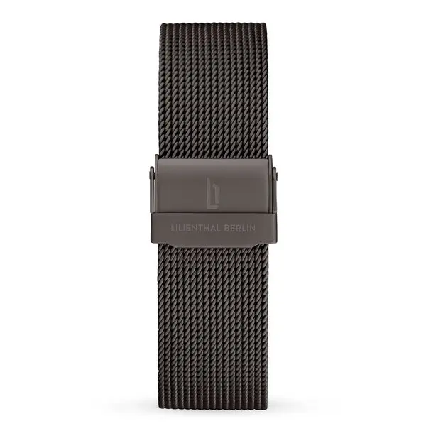 Lilienthal Berlin Mesh Anthracite Matte Watch Strap - Gray