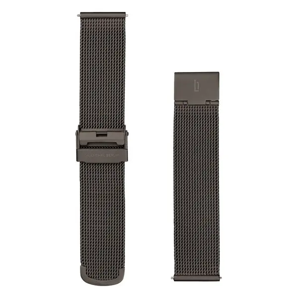 Lilienthal Berlin Mesh Anthracite Matte Watch Strap - Gray