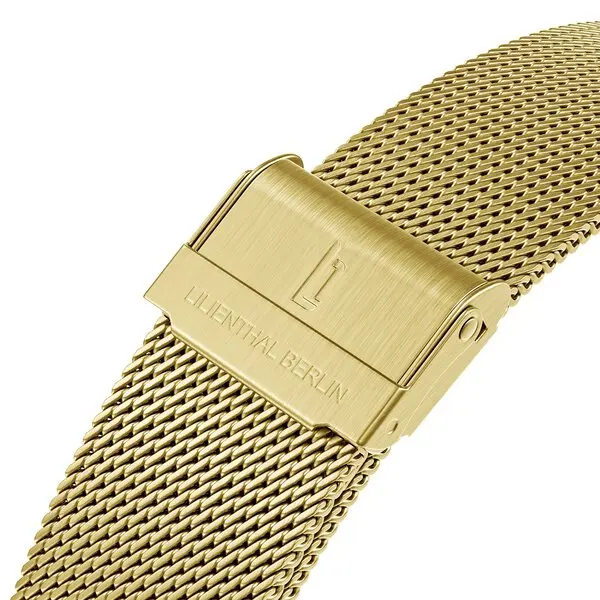 Lilienthal Berlin Brushed Mesh Watch Strap - Gold