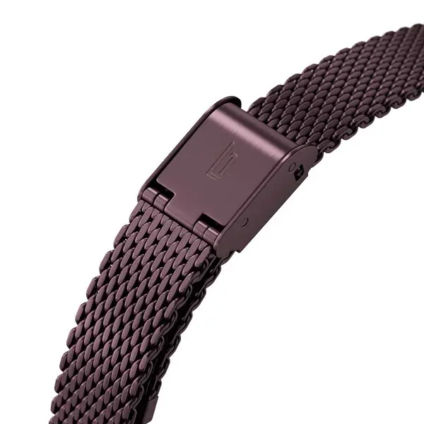 Lilienthal Berlin Mesh Watch Strap Burgundy