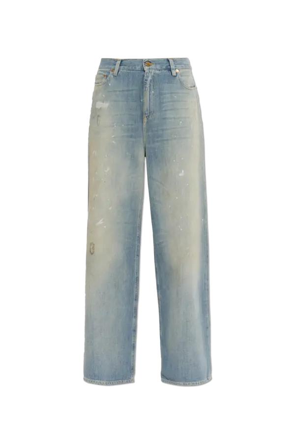 GOLDEN GOOSE High-rise Bootcut Jeans With Vintage Effect - Blue