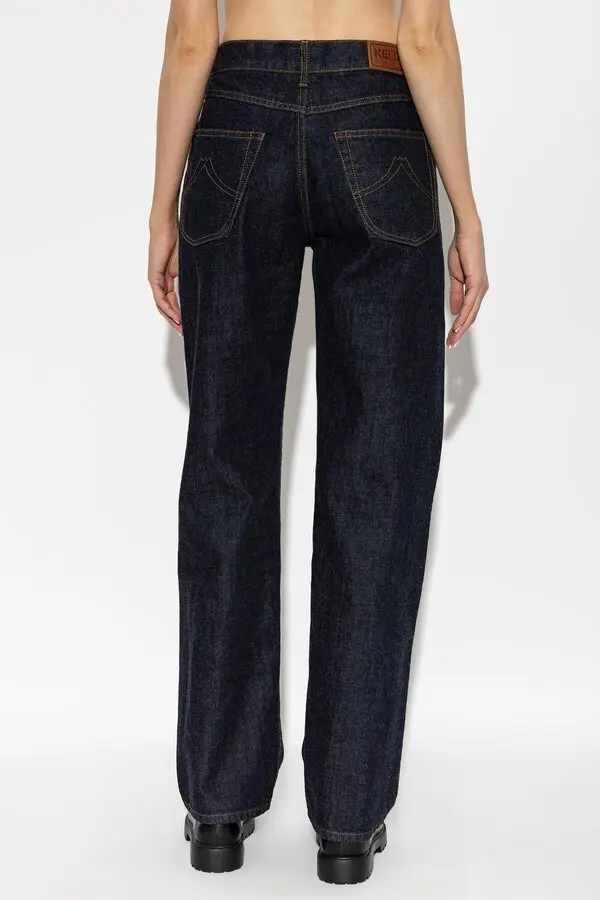 Kenzo Embroidered Floral Jeans