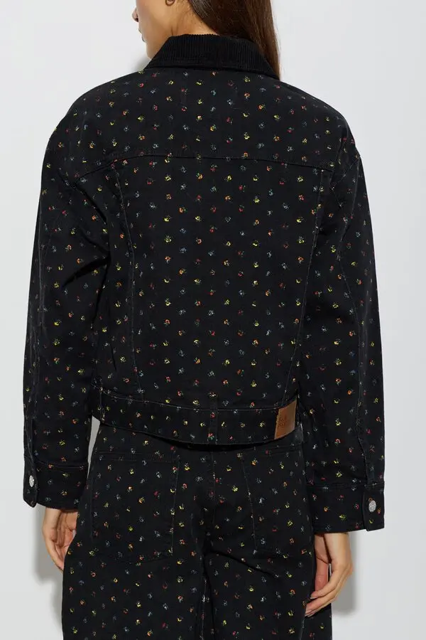 Baum Und Pferdgarten Bille" Denim Jacket With Floral Motif