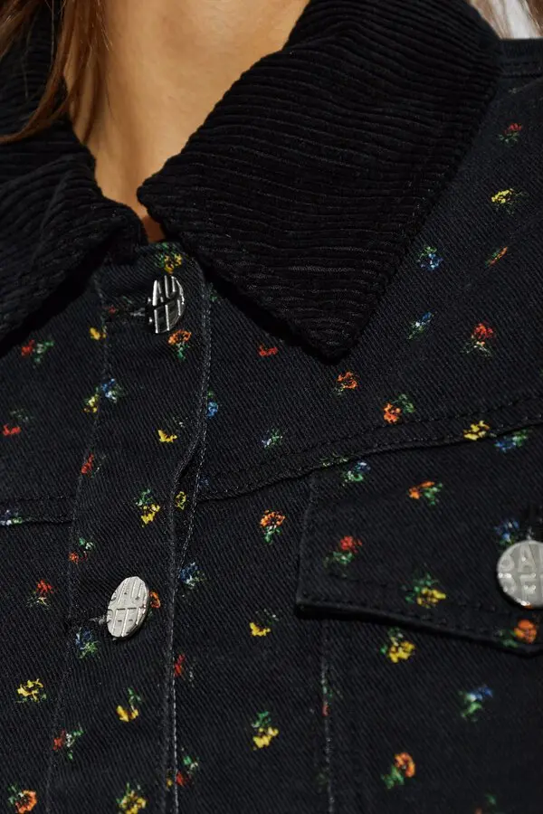 Baum Und Pferdgarten Bille" Denim Jacket With Floral Motif