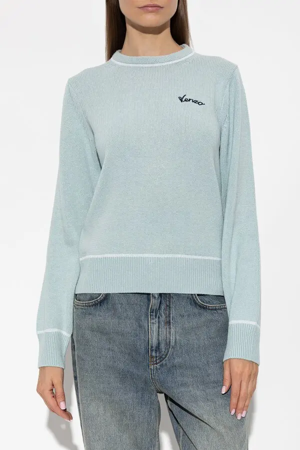 Kenzo Wool Sweater With Embroidered Logo
