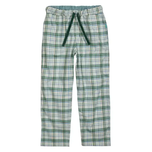 LOUNGERS Amur Leopard Checked Organic Cotton Trousers