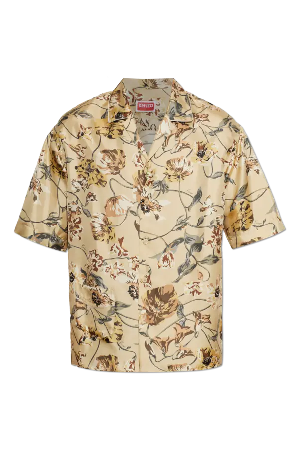 Kenzo Silk Short-sleeved Shirt - Yellow