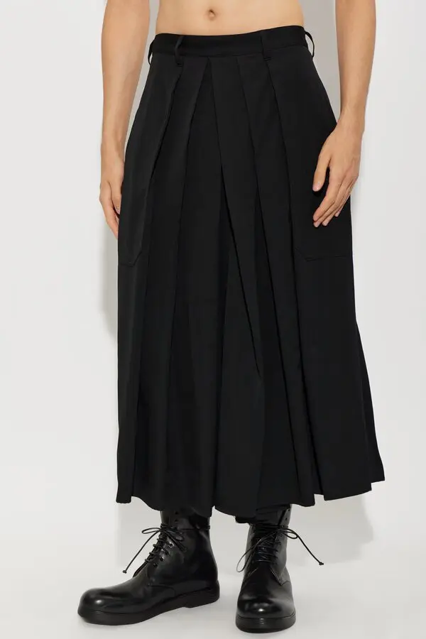 Yohji Yamamoto Wide-leg Wool Trousers