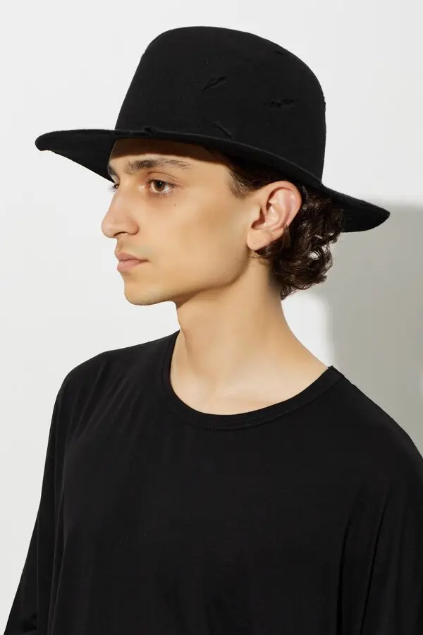 Yohji Yamamoto Wool Hat With Vintage Effect