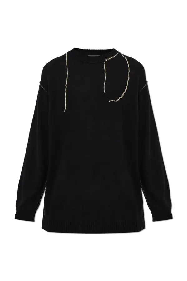 Yohji Yamamoto Wool Sweater With Raw Finish