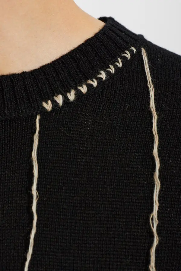 Yohji Yamamoto Wool Sweater With Raw Finish