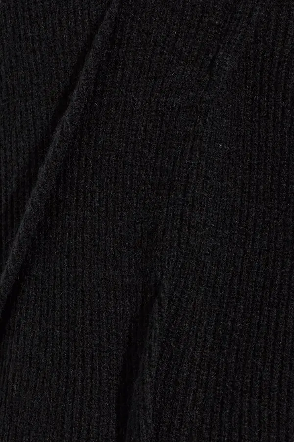Yohji Yamamoto Wool Ribbed Turtleneck Sweater