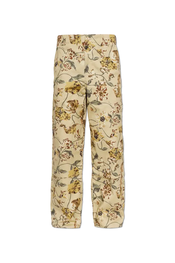 Kenzo Floral Motif Jeans Wide Leg