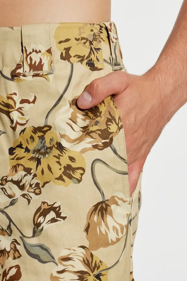 Kenzo Floral Motif Jeans Wide Leg