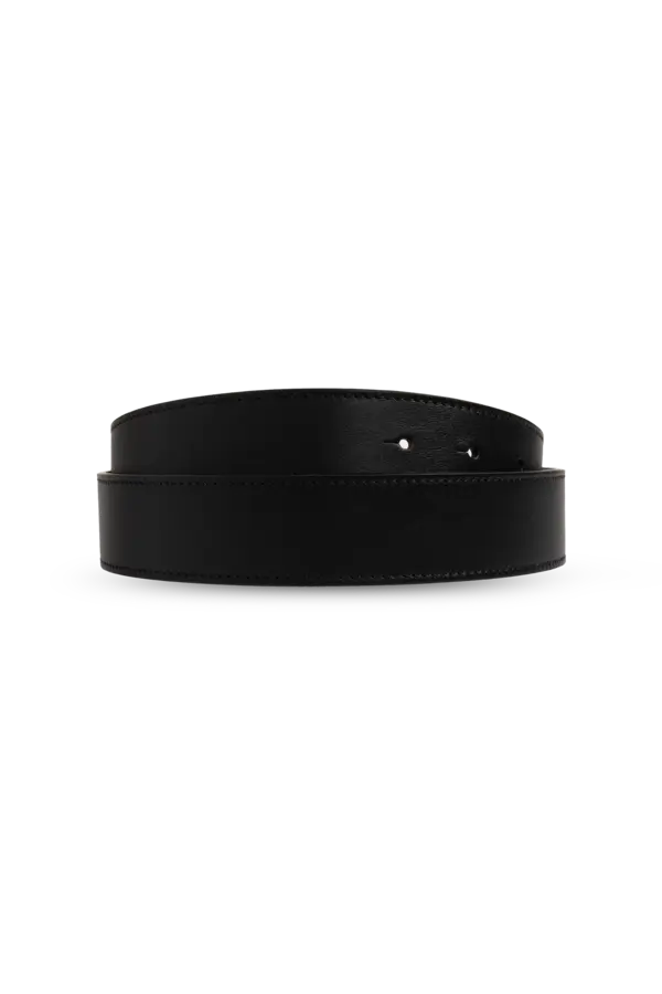 Moschino X Smiley Belt With Gold Tone Buckle