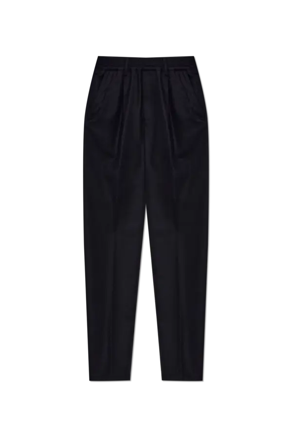 Eleventy Wool And Cashmere Blend Trousers - Navy Blue