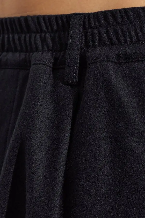 Eleventy Wool And Cashmere Blend Trousers - Navy Blue