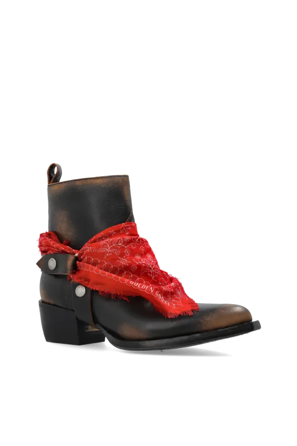 GOLDEN GOOSE Debbie Leather Ankle Boots - Brown