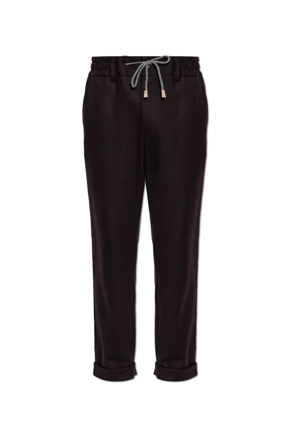 Eleventy Trousers With Pockets - Brown