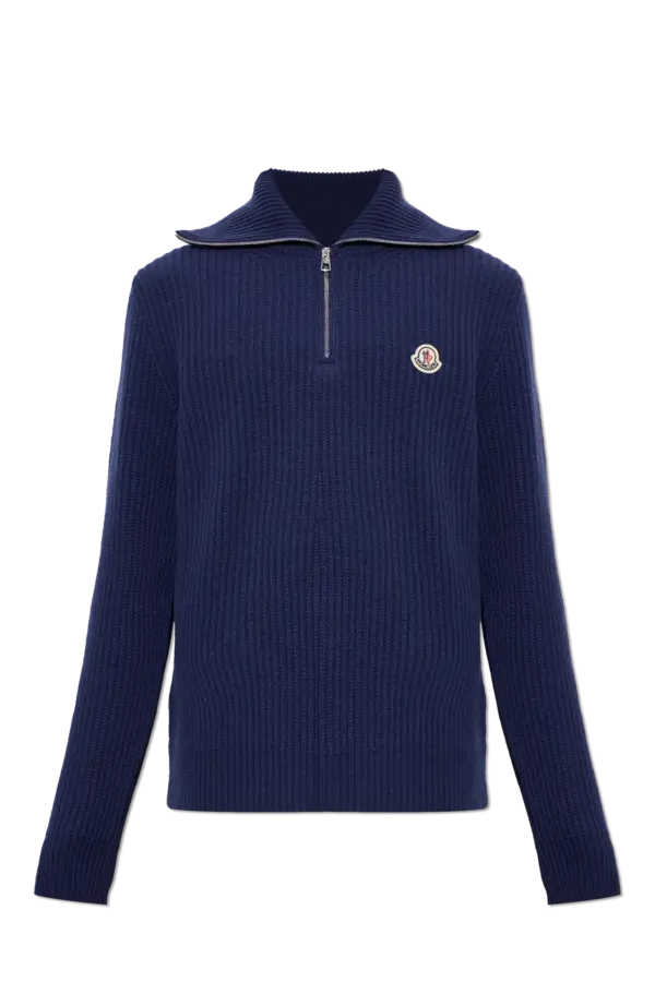 Moncler Wool Turtleneck With Logo Patch