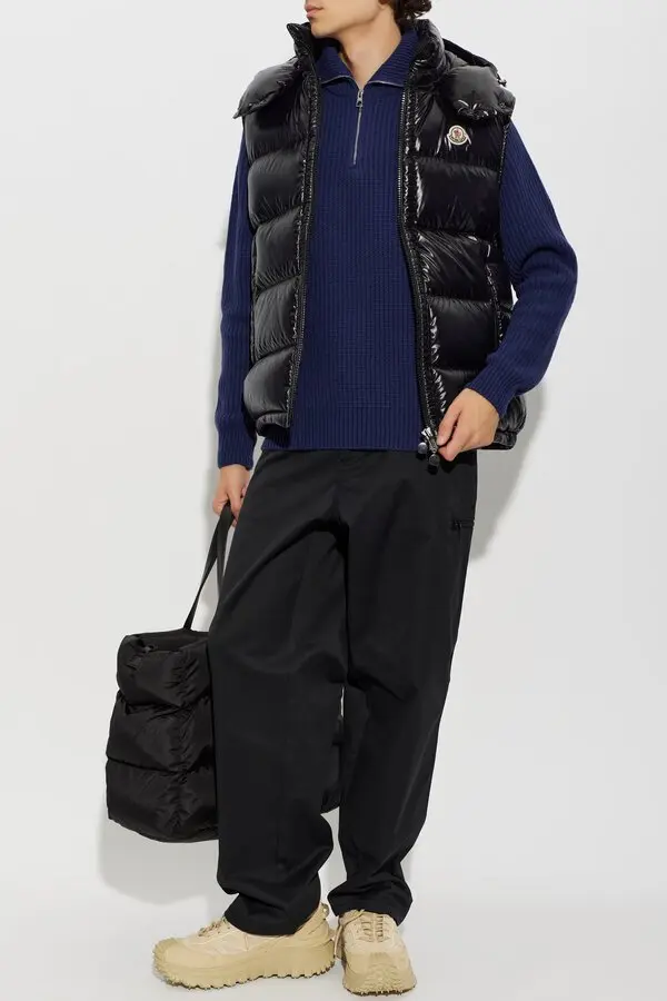 Moncler Wool Turtleneck With Logo Patch