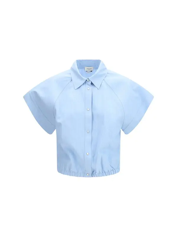 Jacob Cohen Short-sleeve Shirt In Striped Viscose And Linen Canvas - Blue