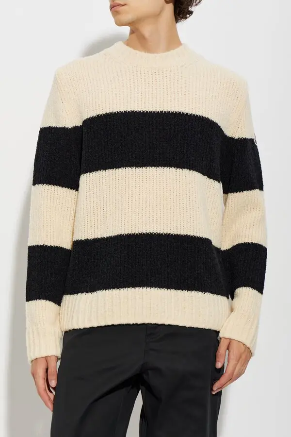 Moncler Striped Wool Crewneck Sweater