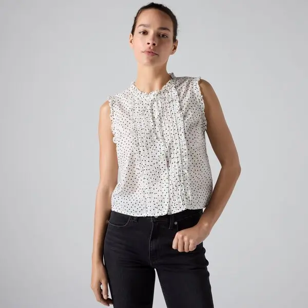LEVI'S Shelby Slim Blouse With Polka Dot Print