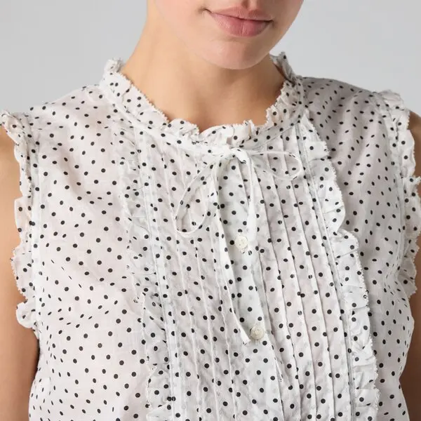 LEVI'S Shelby Slim Blouse With Polka Dot Print