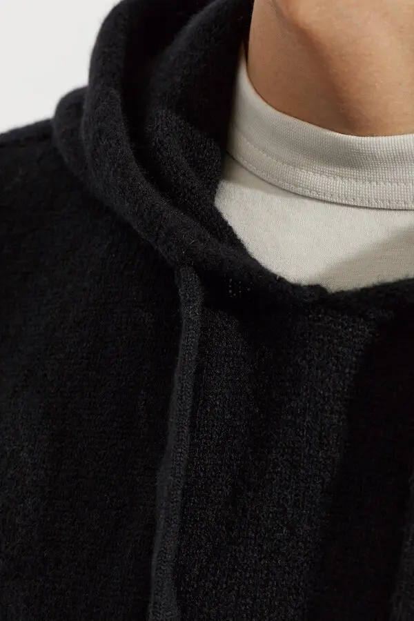 LANEUS Wool Hoodie - Black