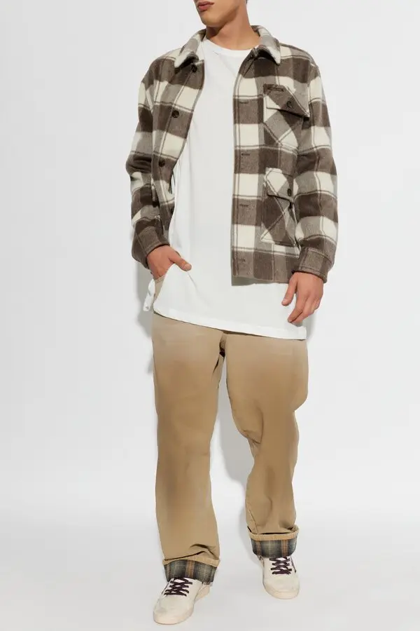 GOLDEN GOOSE Plaid Wool Blend Jacket