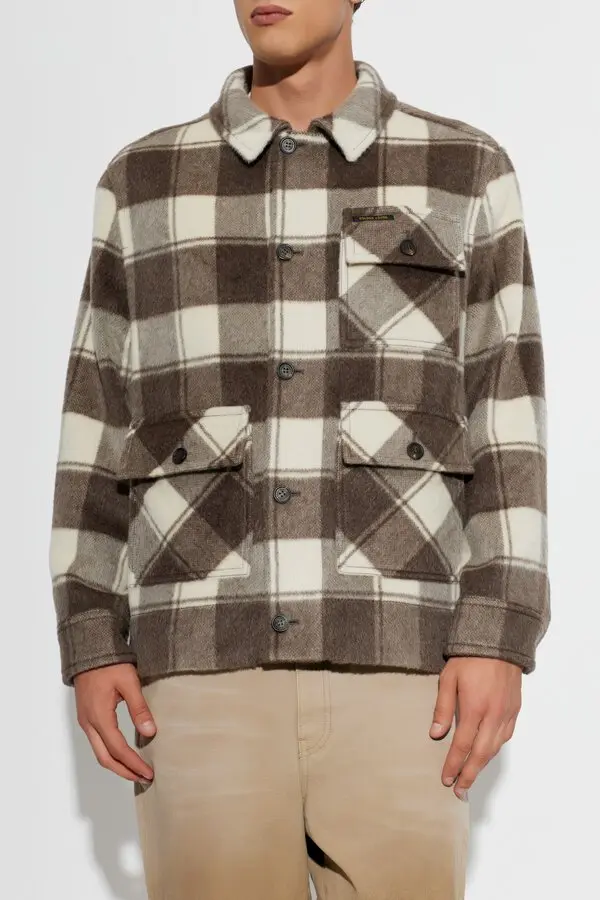 GOLDEN GOOSE Plaid Wool Blend Jacket