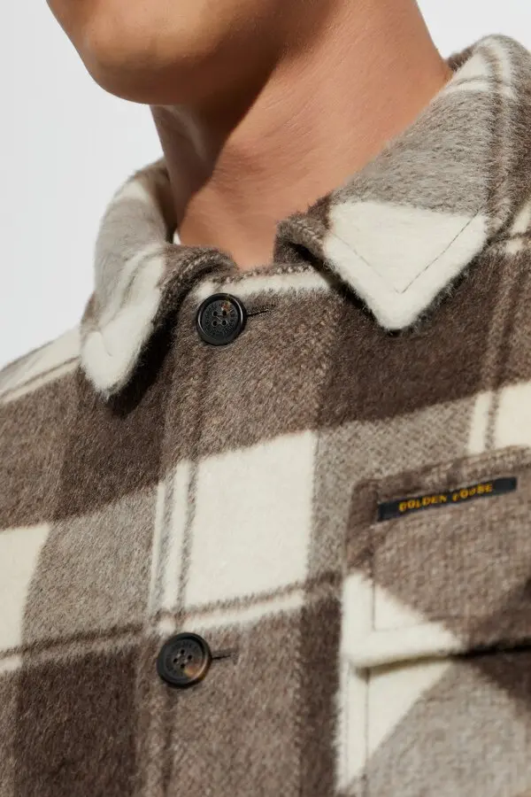 GOLDEN GOOSE Plaid Wool Blend Jacket