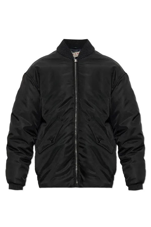 Marni Bomber Jacket With Detachable Belt - Black