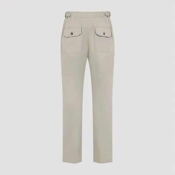 Brioni Sanremo Cotton Blend Trousers - Brown