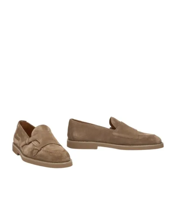 DOUCAL'S Strap Detail Suede Loafers