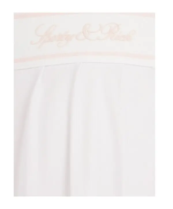 SPORTY  RICH Sporty & Rich Vendome Script Pleated Skirt