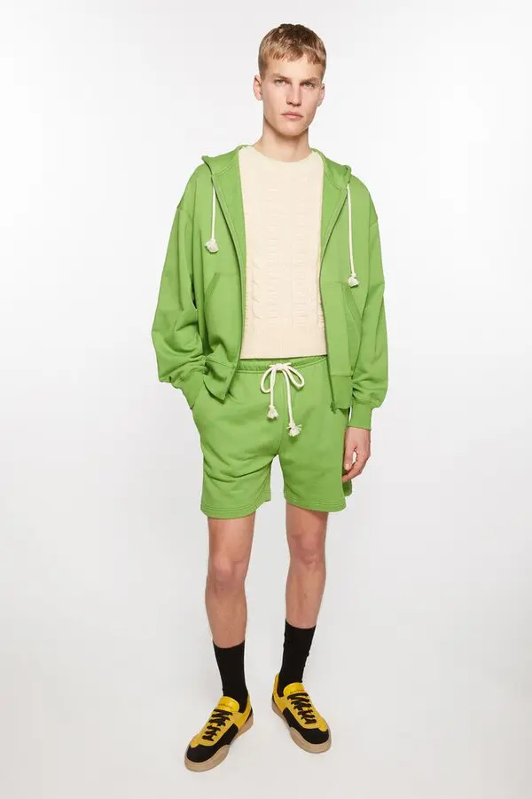 Acne Studios Face Logo-appliqué Cotton Track Shorts