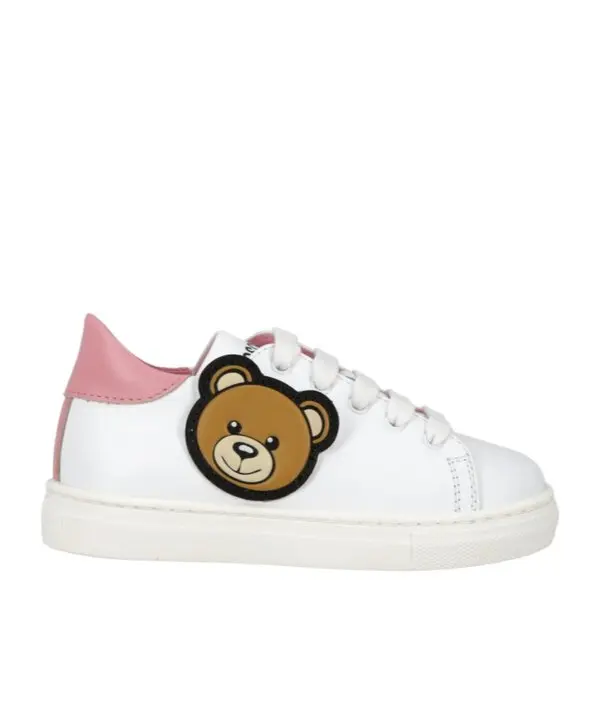 Moschino Teddy Bear Pattern Sneakers - White
