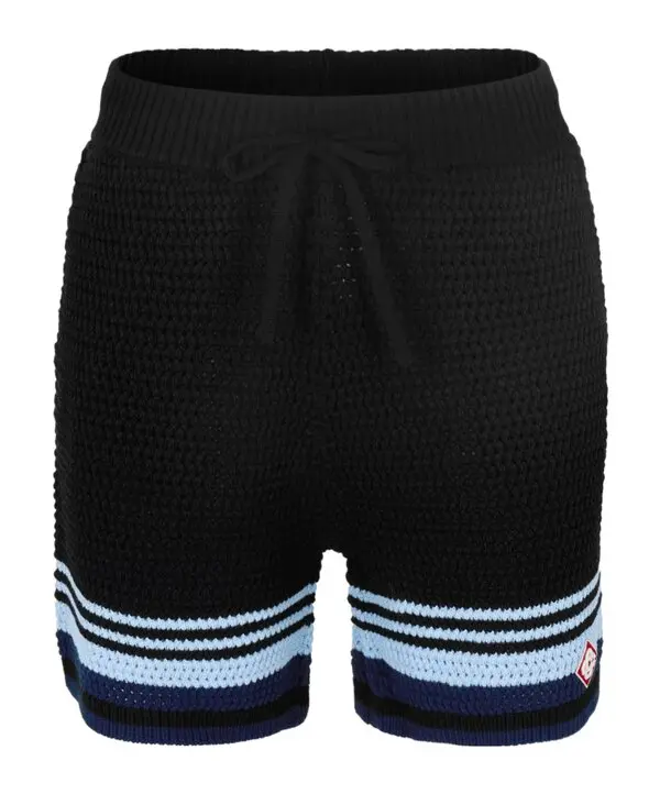 Casablanca Crochet Shorts - Black