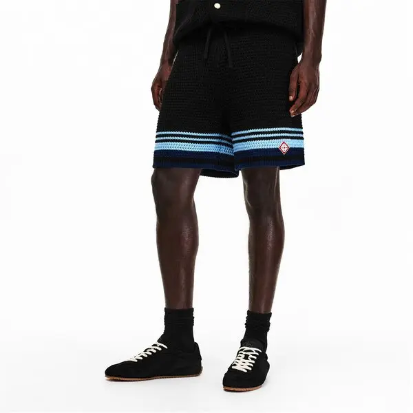 Casablanca Crochet Shorts - Black