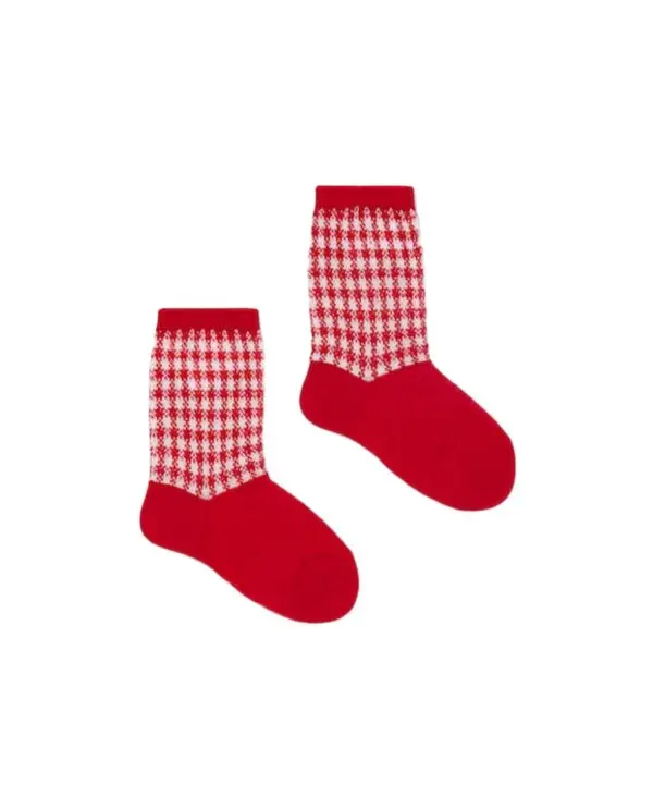 Gucci Baby Gingham Cotton Socks