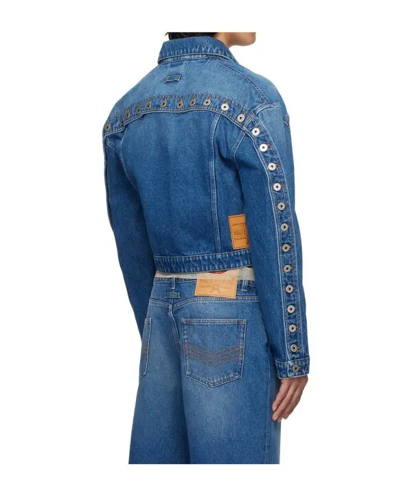 JEAN PAUL GAULTIER Cropped Denim Trucker Jacket