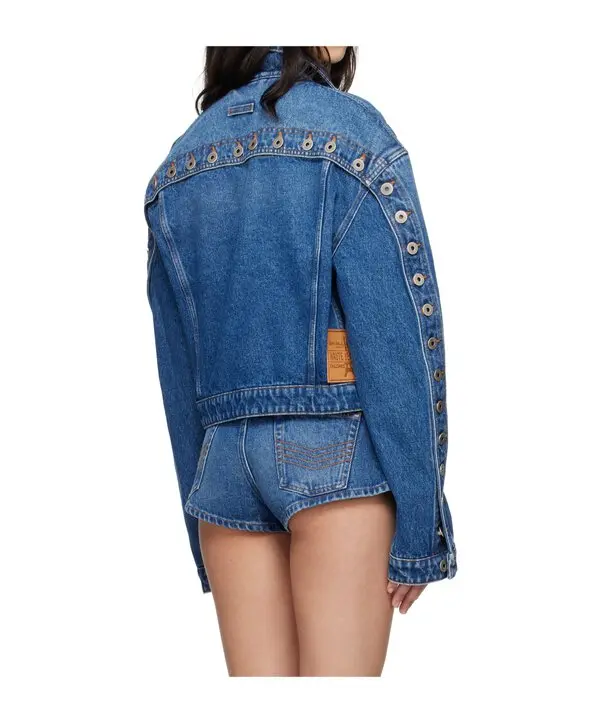 JEAN PAUL GAULTIER Cropped Denim Trucker Jacket