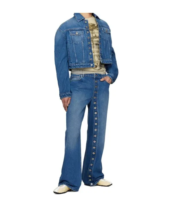 JEAN PAUL GAULTIER Cropped Denim Trucker Jacket