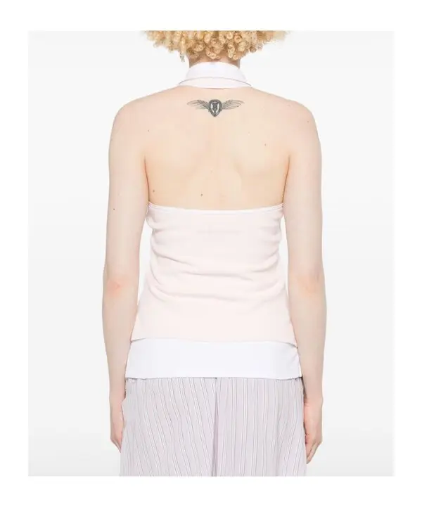 Alexander Wang Sleeveless Layered Polo Top
